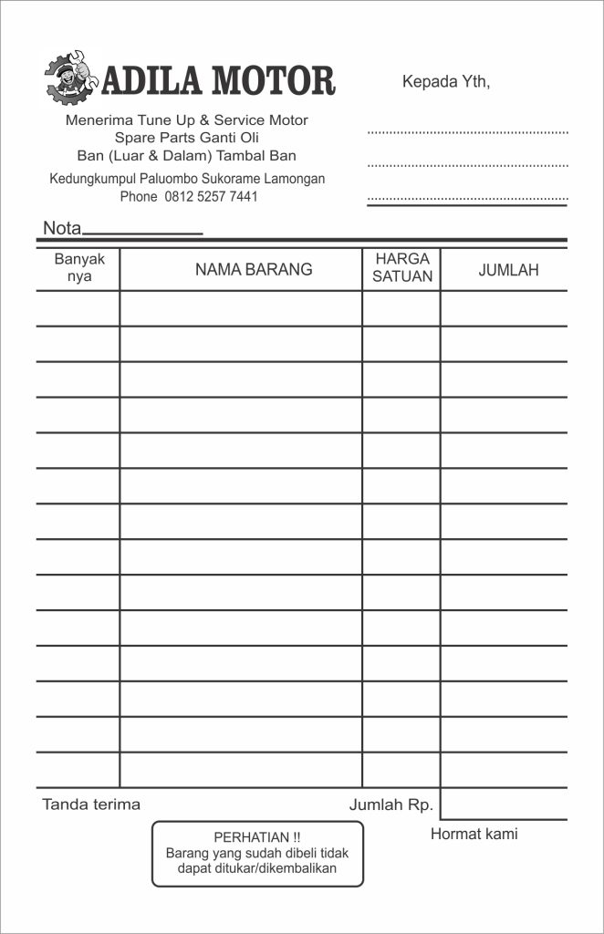 5 Contoh Nota Penjualan: Fungsi, Komponen dan Manfaatnya